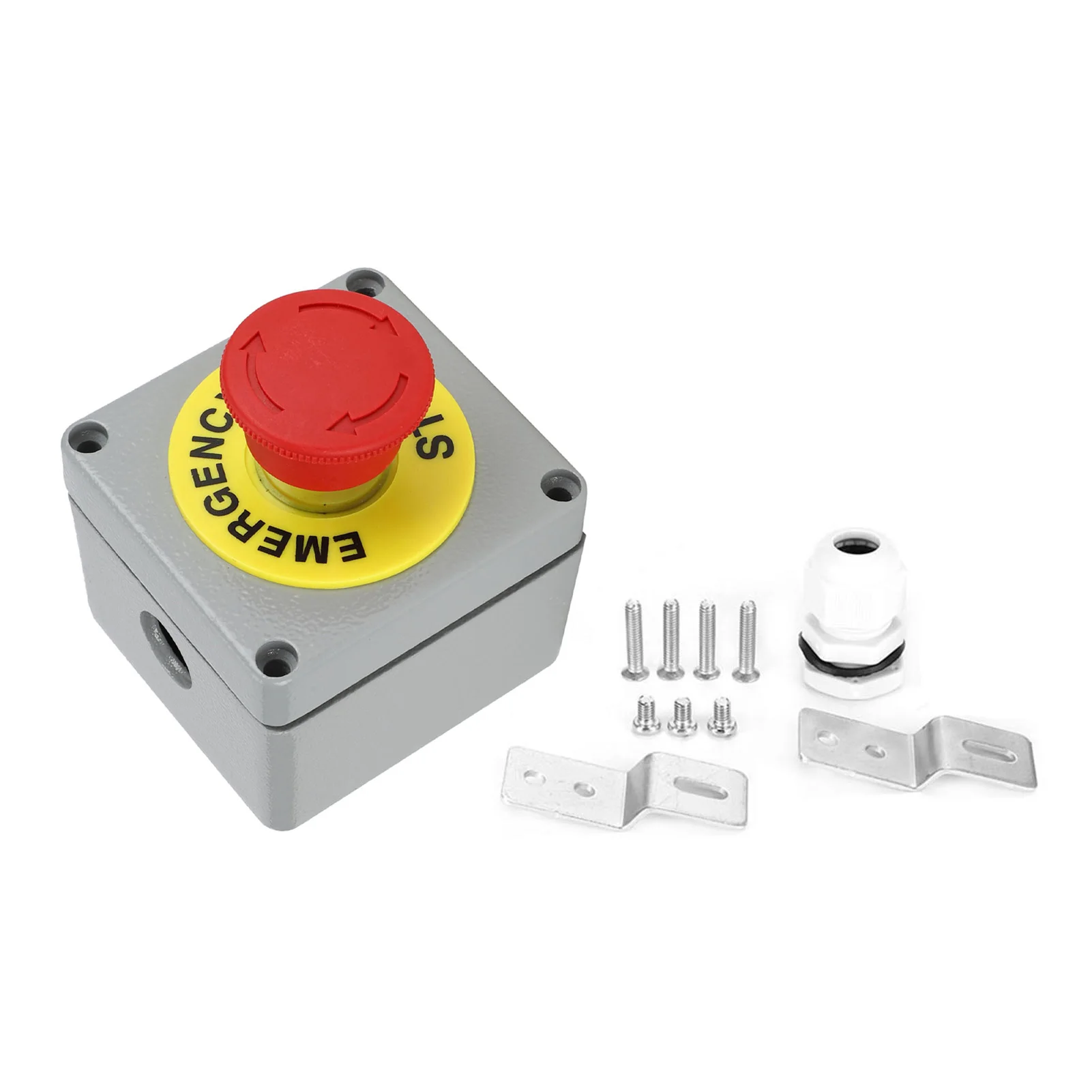 Aluminum-Switch-Box-1-Push-Button-Emergency-Stop-Control-Operation-Box ...