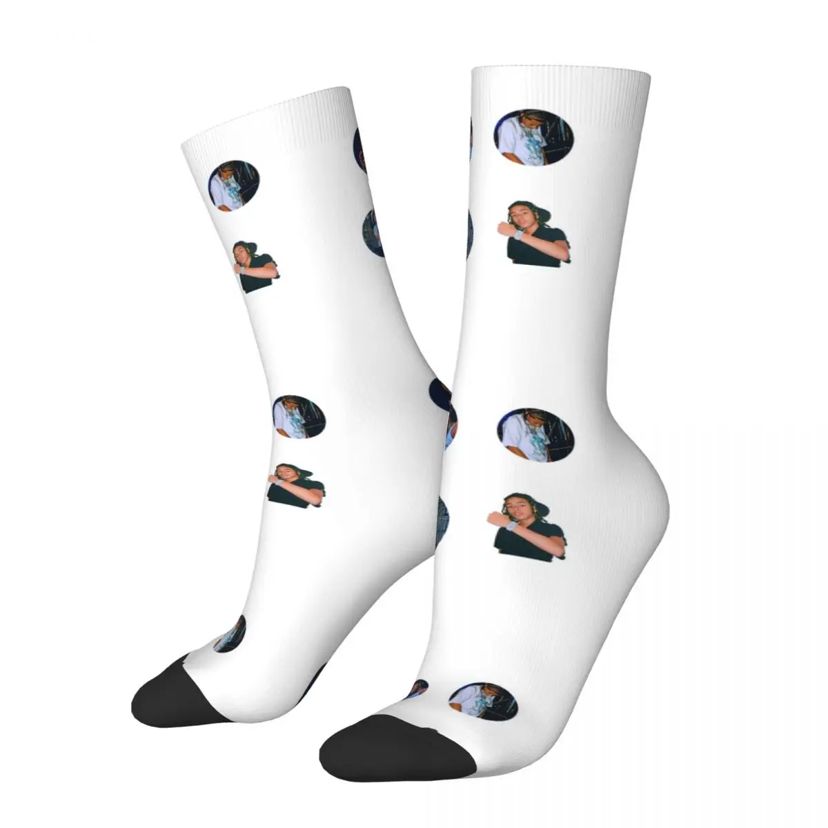 Hip Hop Vintage DD Osama Sticker Crazy Men's Socks Unisex Young Rapper ...