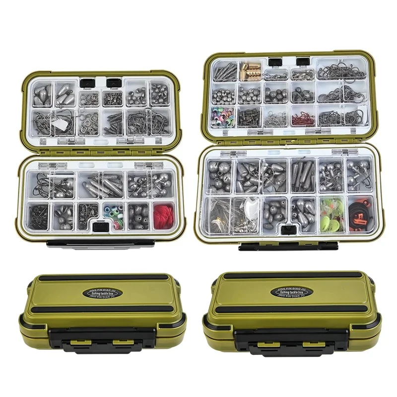 329/537pcs Outdoor Fishing Accessiories Kit with Tackle Box Hooks ...