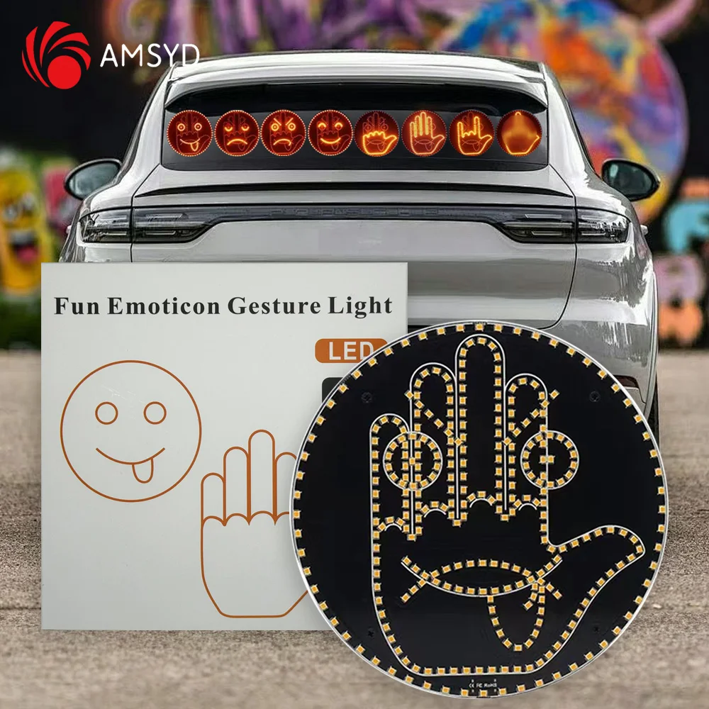 Car-LED-Funny-Facial-Expression-Light-With-Remote-Control-Rear-Window ...