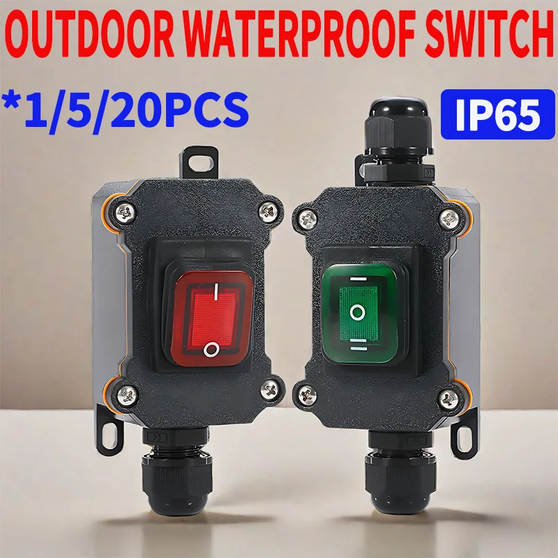 Outdoor-Marine-Rocker-Switch-Inline-Power-Cord-110V-220V-12V-24V-On-Off ...