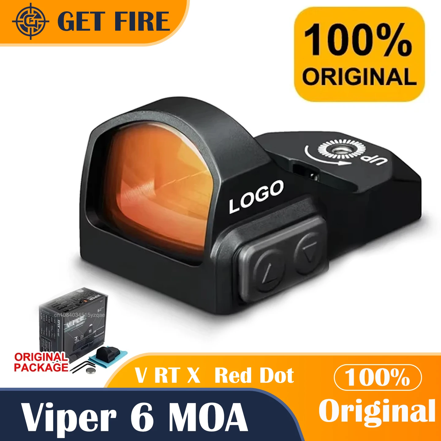 Original v rt x viper compacto red dot sight 6 moa para pistola rifle ...
