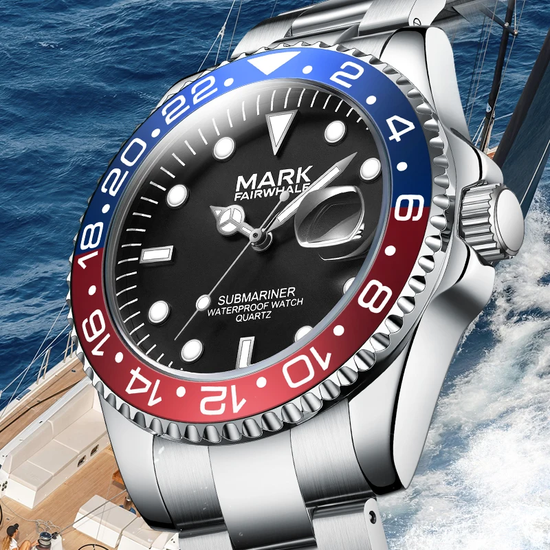 Mark Fairwhale 5140 reloj para hombre luminoso fecha de negocios ...