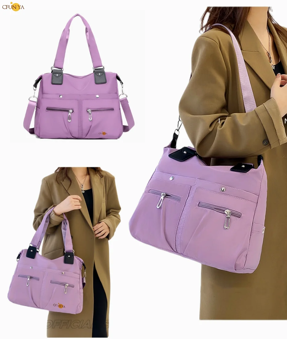 CFUN-YA-Designer-New-Lilac-Handbags-For-Women-Nylon-Female-Shoulder ...