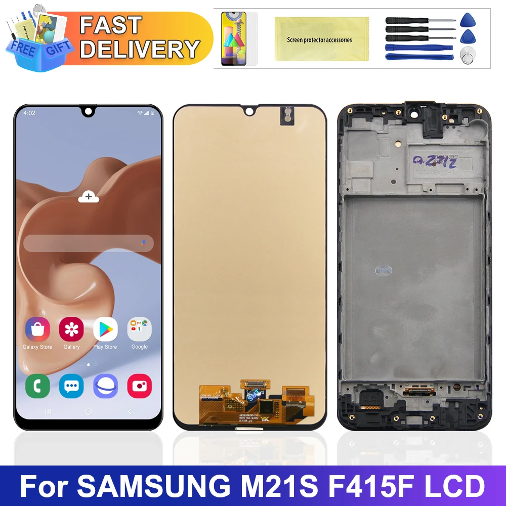 Super-AMOLED-M21S-Display-Screen-with-Frame-for-Samsung-Galaxy-M21s ...