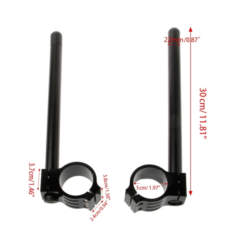 2x Aluminum Clip Ons Handlebar Replacement Part Fit for Fork Diameter ...