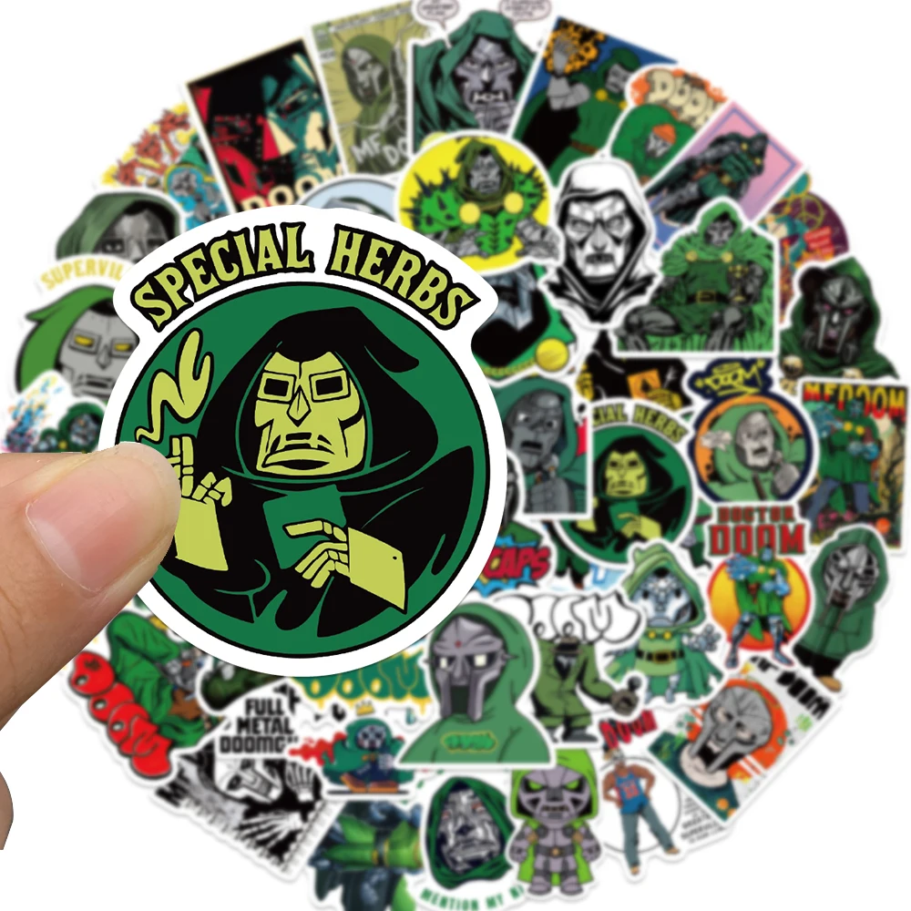50Pcs-Hip-Hop-Rapper-Mf-Doom-Stickers-Singer-Fan-Gift-DIY-Decoration ...