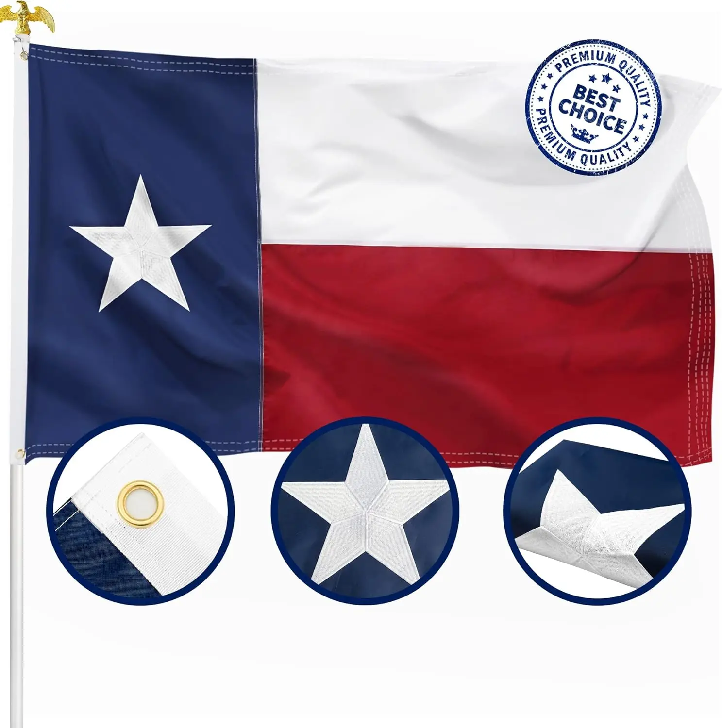 Everything You Need to Know About the 3x5ft Embroidered US and Texas ...