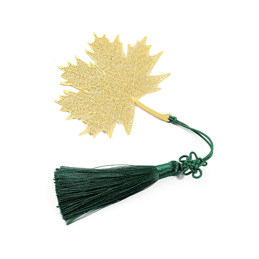 Sycamore-Leaf-Hollow-Bookmark-Exquisite-Plant-Tassels-Page-Mark-Tool ...