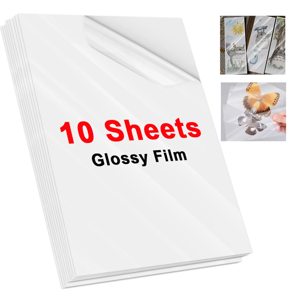 10-Sheets-Holographic-Transparent-Cold-Laminating-Film-A4-Self-adhesive ...