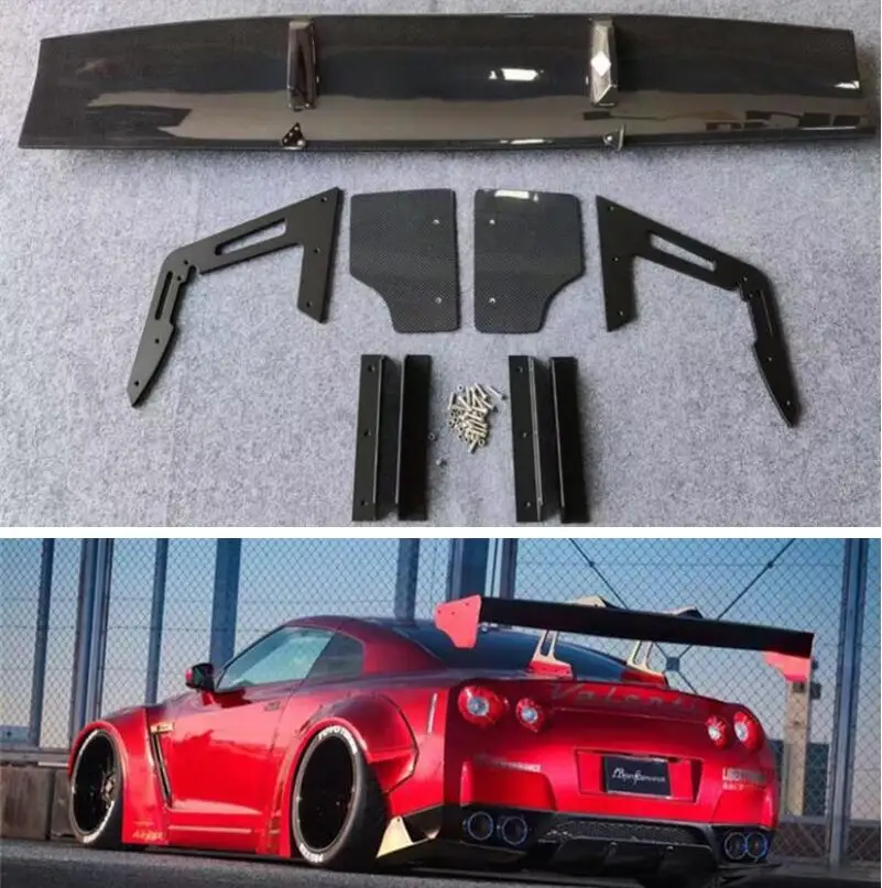 Real-Carbon-Fiber-Spoiler-For-NISSAN-GT-R-GTR-R35-2008-2022-Wing-Lip ...