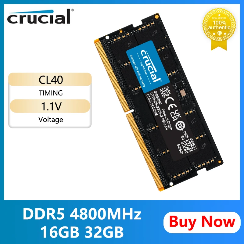 Original Crucial ram DDR5 4800MHz 8GB 16GB Laptop Memory CL40 1.1V ...