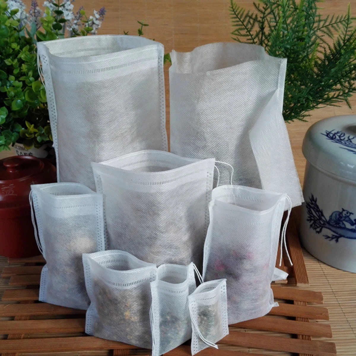 Tea-Filter-Bags-100-Pack-Empty-Tea-Bags-Eco-Friendly-Degradable ...