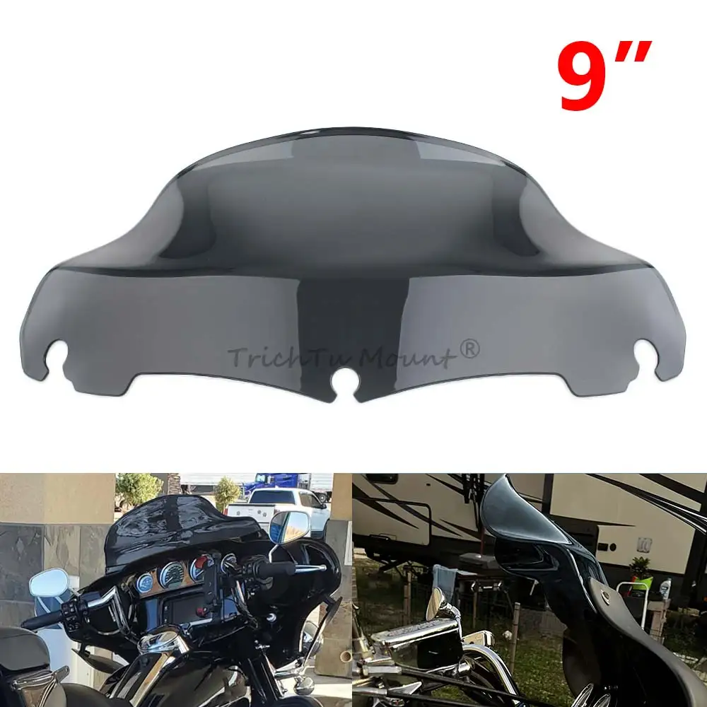 Motorcycle 9 Inch Windscreen Windshield Fairing Wind Deflectors For ...