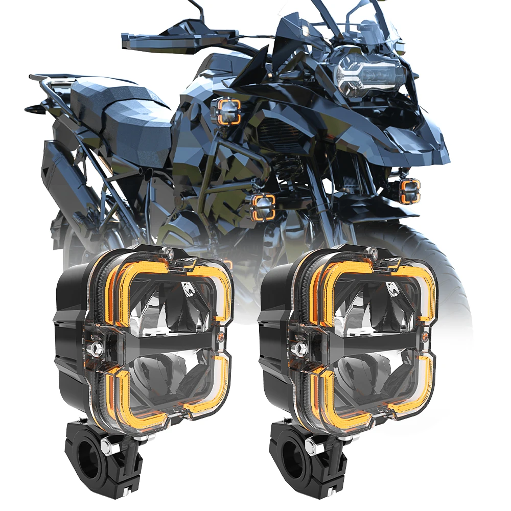 Universal Auxiliary Light Upgrade Motorcycle fog lights Brighter Lamp ...