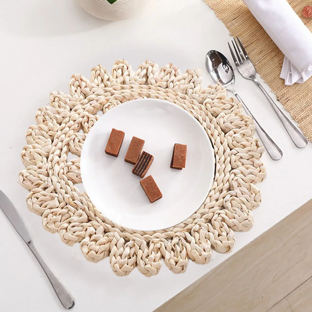 Handmade-Natural-Hand-Woven-Maize-Husk-Placemat-Anti-Slip-Insulation ...