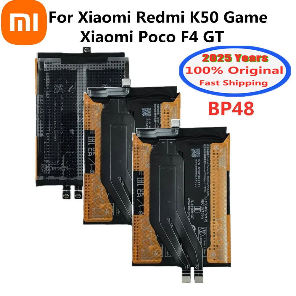 2025 Years 4700mAh Original Phone Battery BP48 For Xiaomi Redmi K50 ...