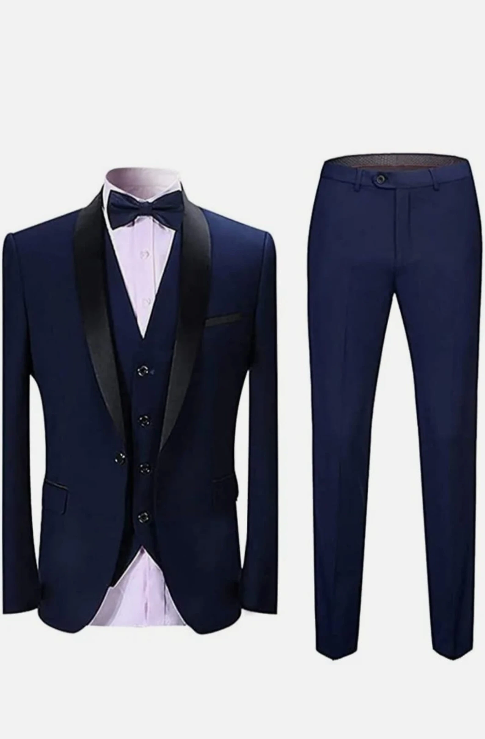 Classic Suits For Men Slim Fit Wedding Groom Tuxedo Business Blazer ...