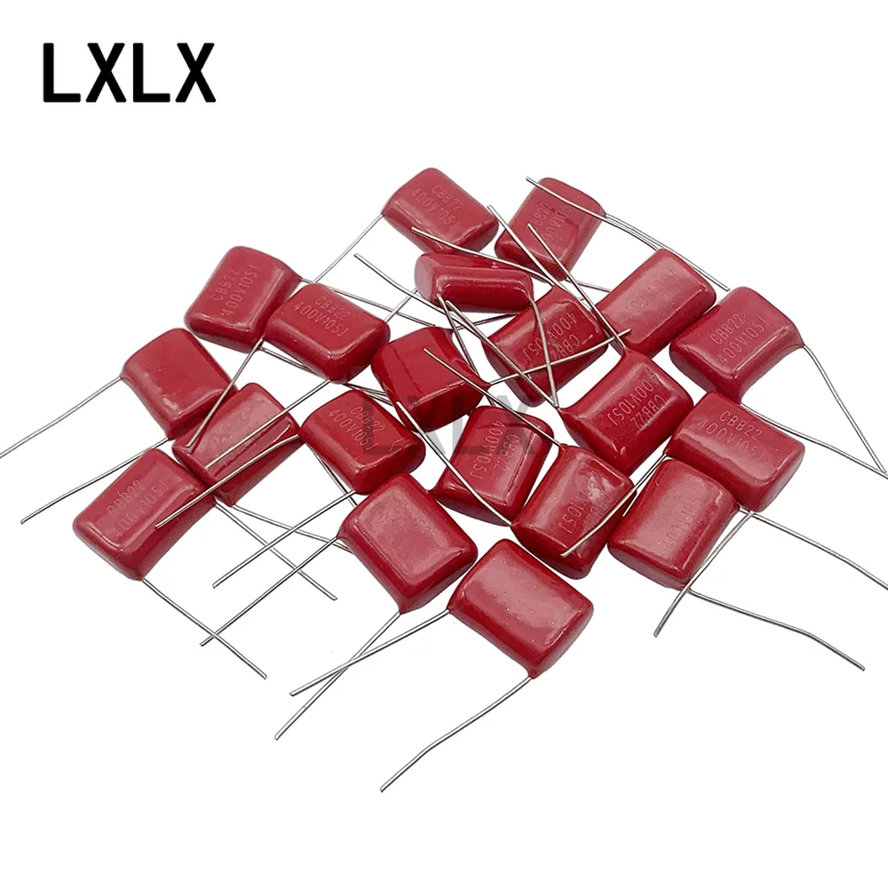 10PCS-CBB22-Red-Film-Capacitor-400V-155J-225J-105J-475J-104J-473J-154J ...