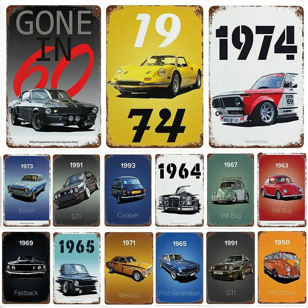 80s-GTI-Sports-Car-Sign-Vintage-Wall-Decor-Plate-Metal-Tin-Sign-Racing ...