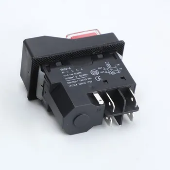 1PC AC250V 16A Waterproof Electromagnetic Push Button switch 4/5Pin Can ...