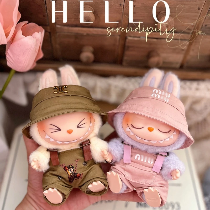 S-lo-ropa-Labubu-17cm-macarr-n-15cm-fiesta-sentada-mu-eca-de-vinilo ...