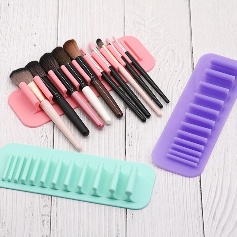 Soft-Silicone-Cosmetic-Brush-Storage-Rack-Wall-Mounted-Makeup-Brush ...