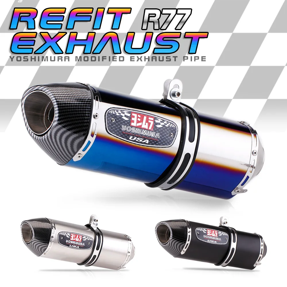 51mm Universal Yoshimura r77 Modificado Silenciador Motocicleta Escape ...
