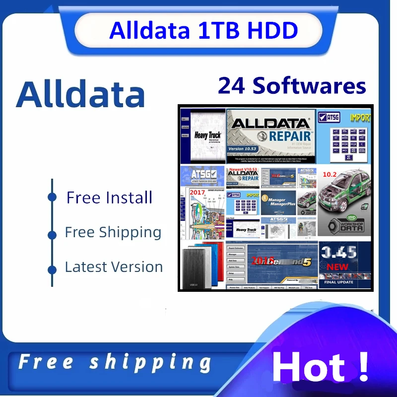 2022 Hot! Auto Repair Software Alldata 10.53,mit..ll,atsg 2017,auto-data,vivid Workshop Data 10. ...