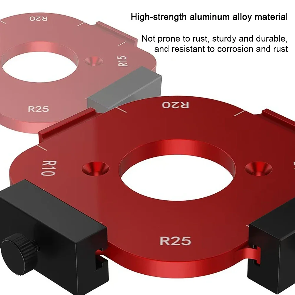R10-R50 Aluminum Alloy Round Corner Radius Template Set, Router Table ...