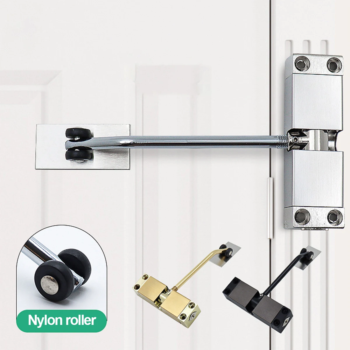 Automatic-Spring-Door-Stainless-Steel-Adjustable-Closer-Door-Closing ...