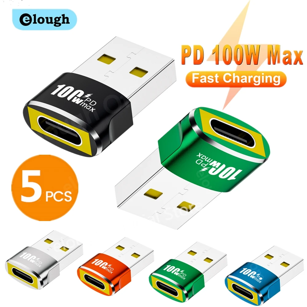 Elough-USB-To-Type-C-OTG-Adapter-USB-C-Female-to-USB-A-Male-Converter ...