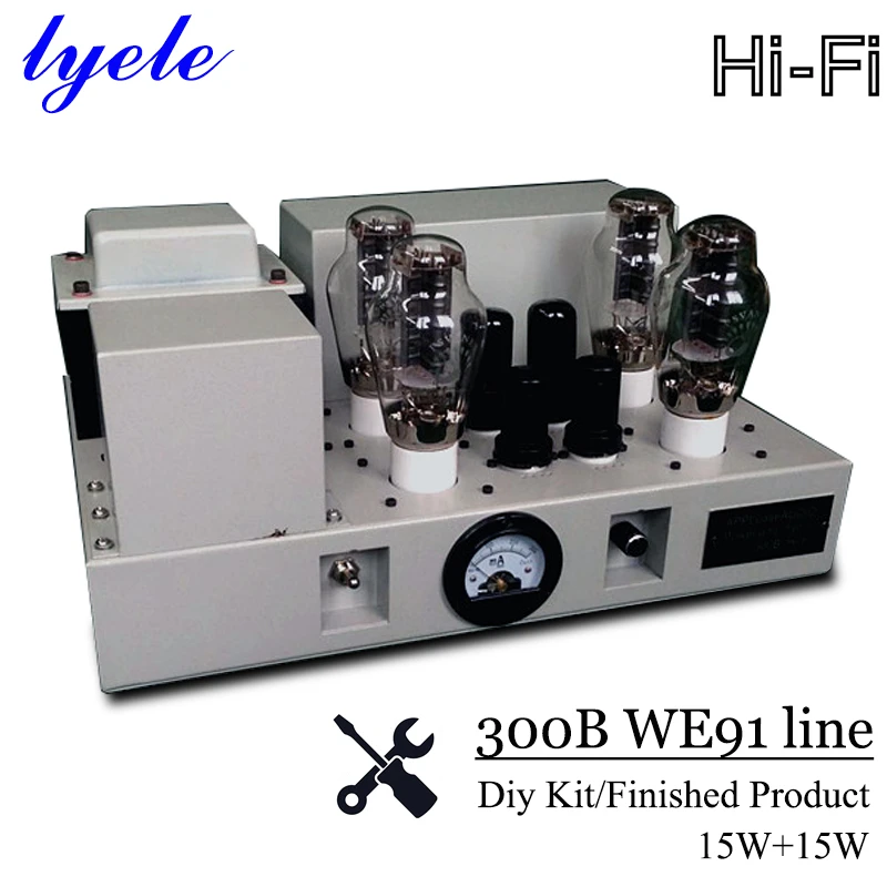 Lyele 오디오 WE91 라인 300B 진공관 앰프 DIY 키트, 싱글 엔드 병렬 라인, 고출력 15W * 2, 고급 사운드 ...
