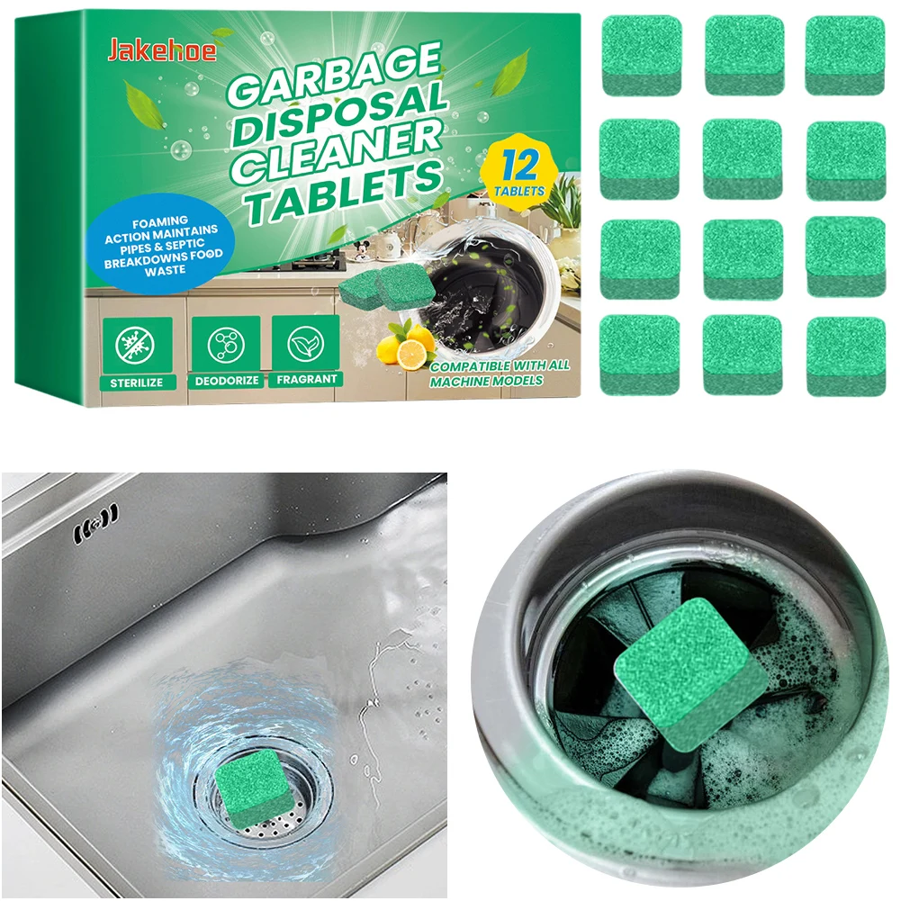 12pcs-Garbage-Disposal-Cleaner-Deodorizer-Tablets-Foam-Sink-Disposer ...