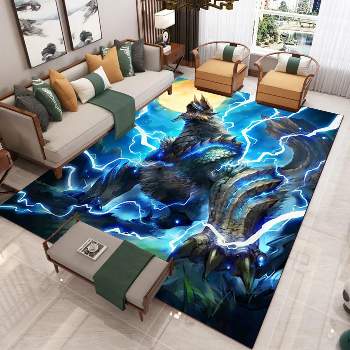 Mobile Games Anime Carpet Boy Computer Room Decoration Mat Living Room ...