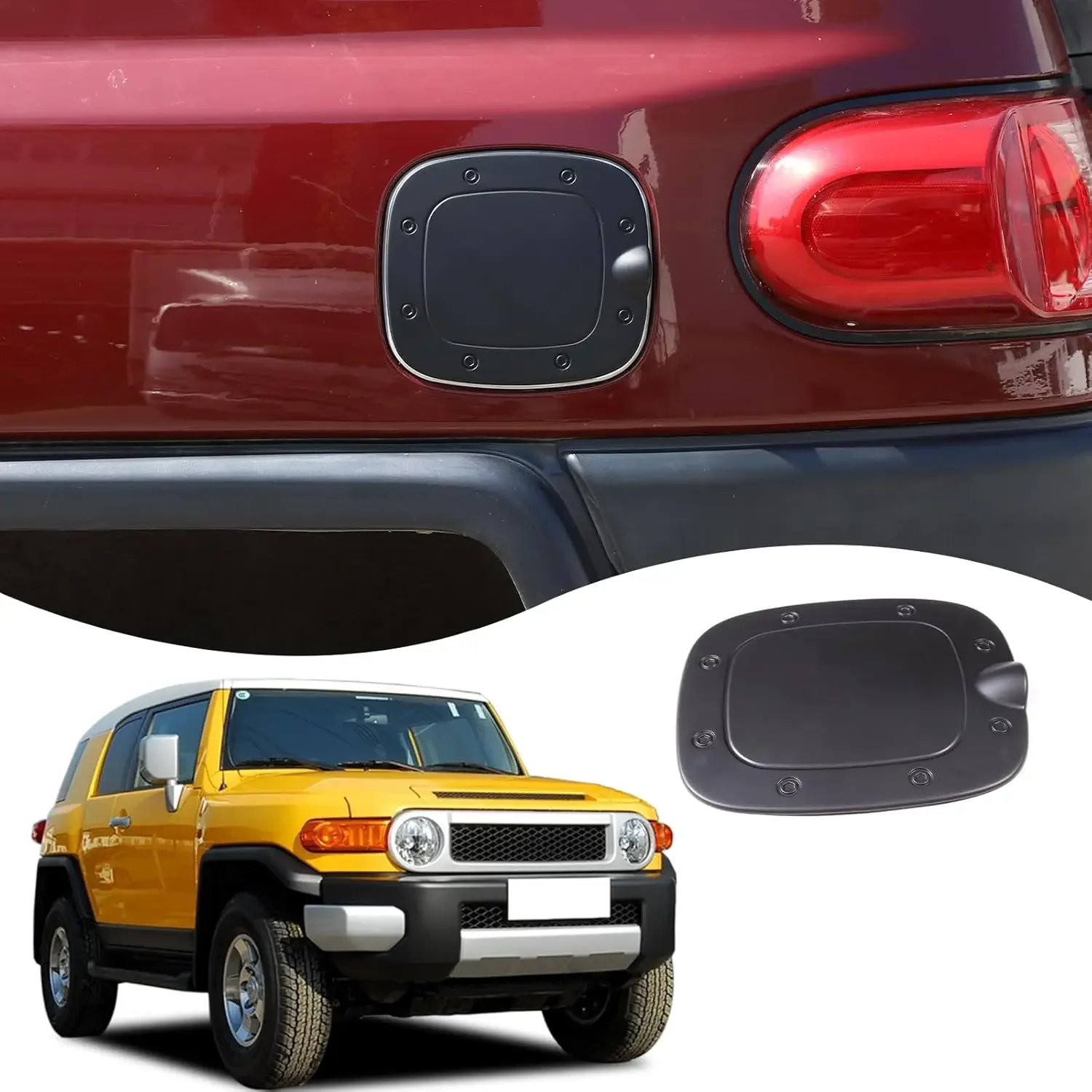 Matte Black Color Car Fuel Tank Cap Gas Oil Protect Cover Frame ...