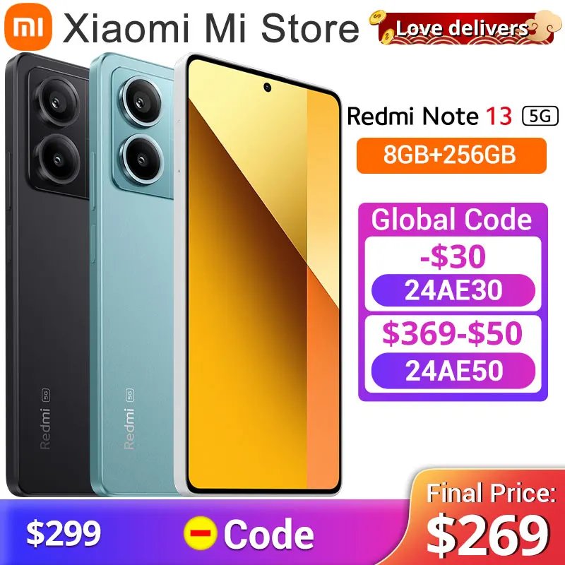 Global Version Redmi Note 13 5G 108MP camera 120Hz AMOLED display MTK ...