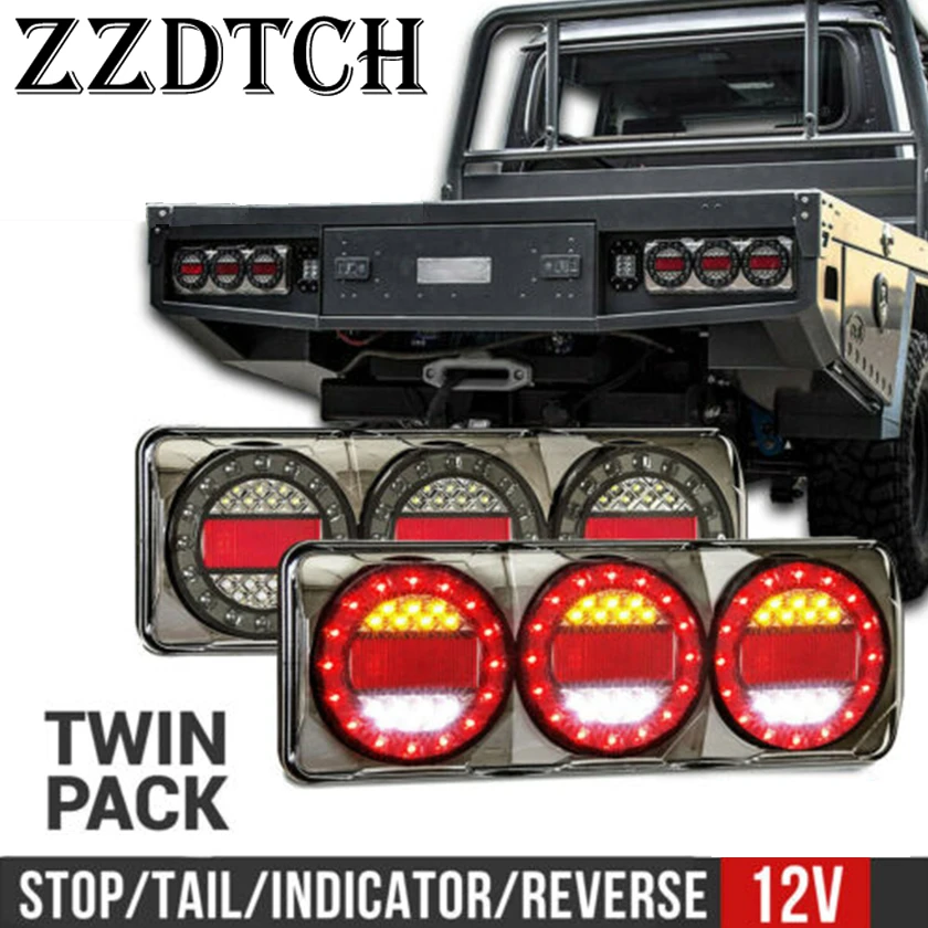 2PCS MAXILAMP 3 LED Combination Tail Light STOP TAIL INDICATOR REVERSE ...