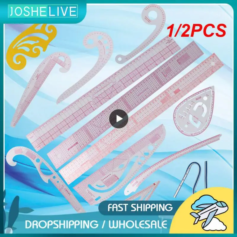 1-2PCS-French-Curve-Ruler-Soft-Patchwork-Ruler-Measure-Tailor-Drawing ...