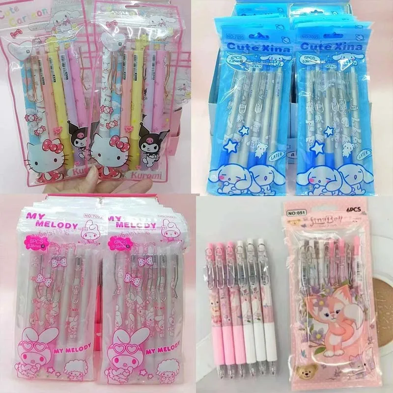 Sanrio-Gel-Pen-24Pcs-Kuromi-My-Melody-Cinnamoroll-Lina-Bell-Cartoon ...
