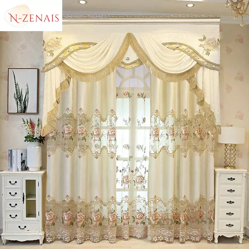 Rideaux-de-luxe-brod-s-creux-europ-ens-salon-salle-manger-chambre ...