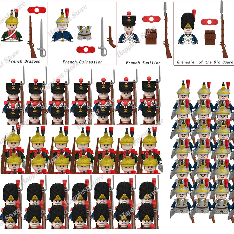French Dragoon Soldiers Napoleonic War Figures Building Blocks Army ...