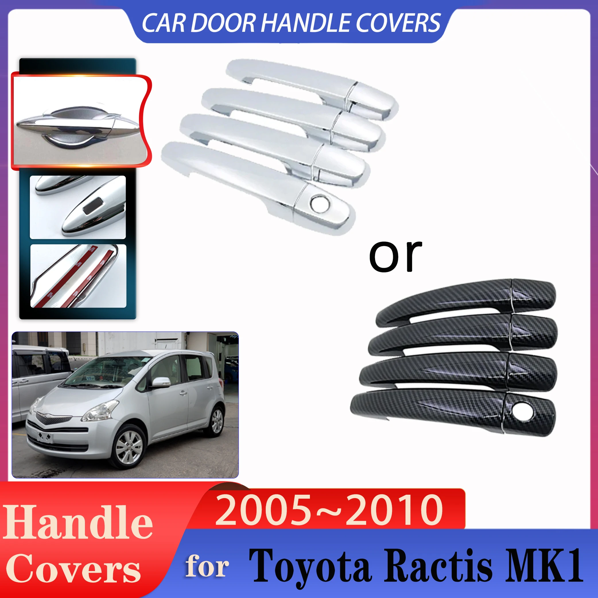 for-Toyota-Ractis-Accessories-XP100-MK1-2005-2010-Car-Imitation-Carbon ...