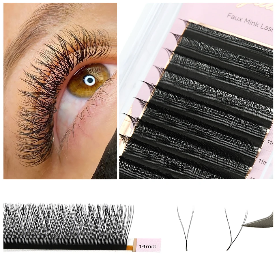 AGUUD-Y-Shape-2d-Eyelash-Extensions-Fluffy-Cluster-Individual-Lash ...