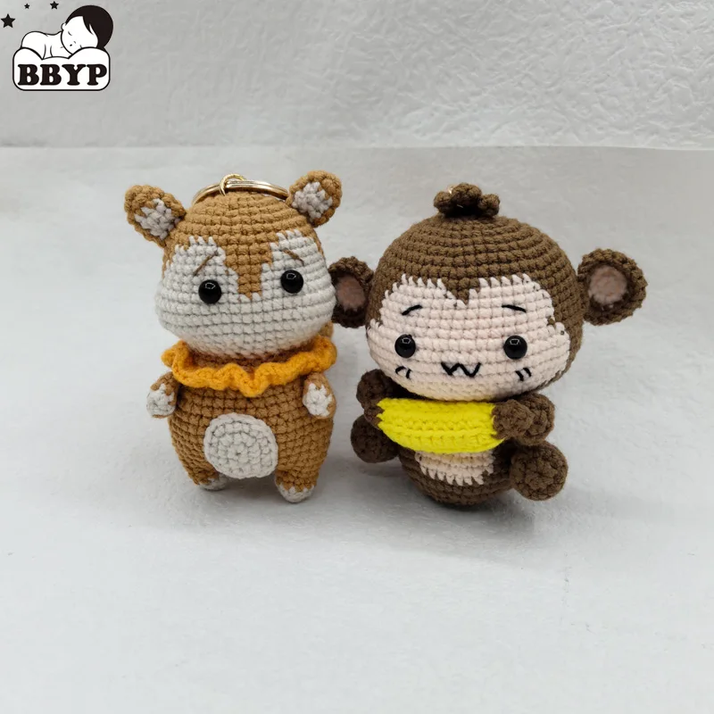 Handmade-Knitted-Squirrel-Monkey-Keychain-Keychin-For-Women-Girl-Cute ...