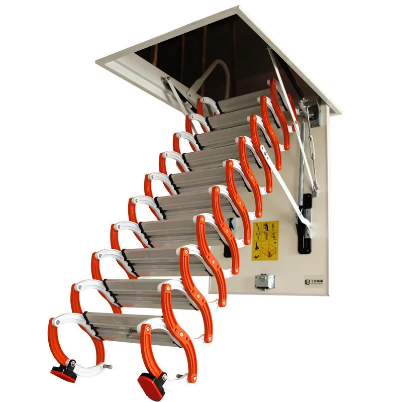 Retractable-attic-stairs-villa-duplex-household-indoor-hidden-tension ...