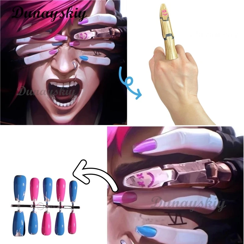 Arcane Jinxxx Cosplay TV 2 Jinxx Cosplay Nails Finger Cosplay Jinx ...