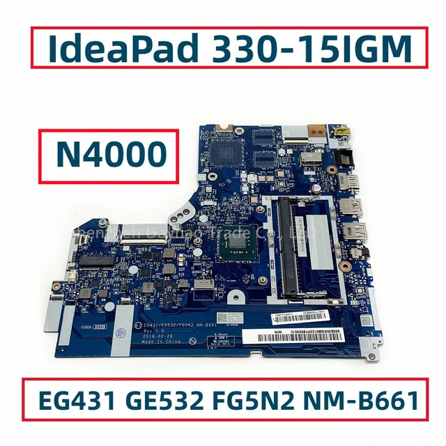 EG431 GE532 FG5N2 NM-B661 For Lenovo IdeaPad 330-15IGM Laotop ...
