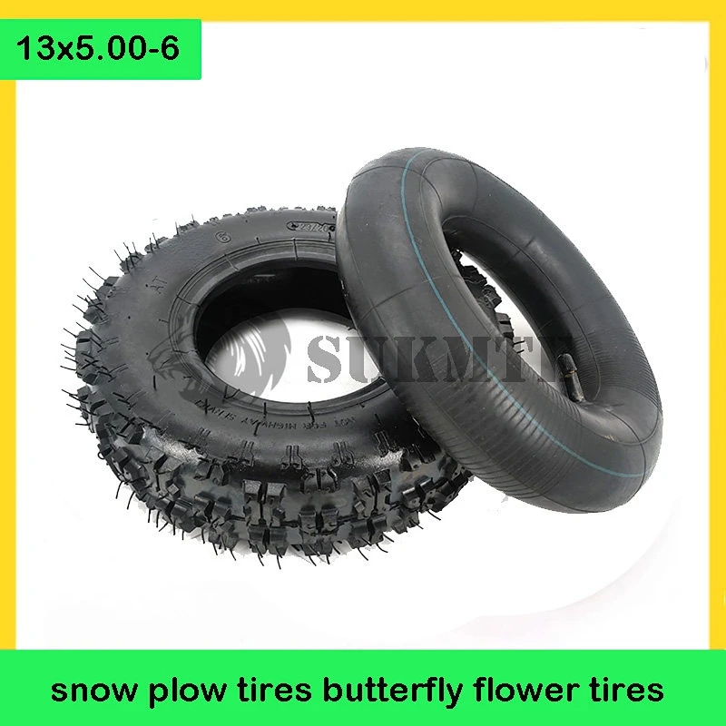 13X5.00-6 inch Inner and outer tyres tire snow plow tires butterfly ...