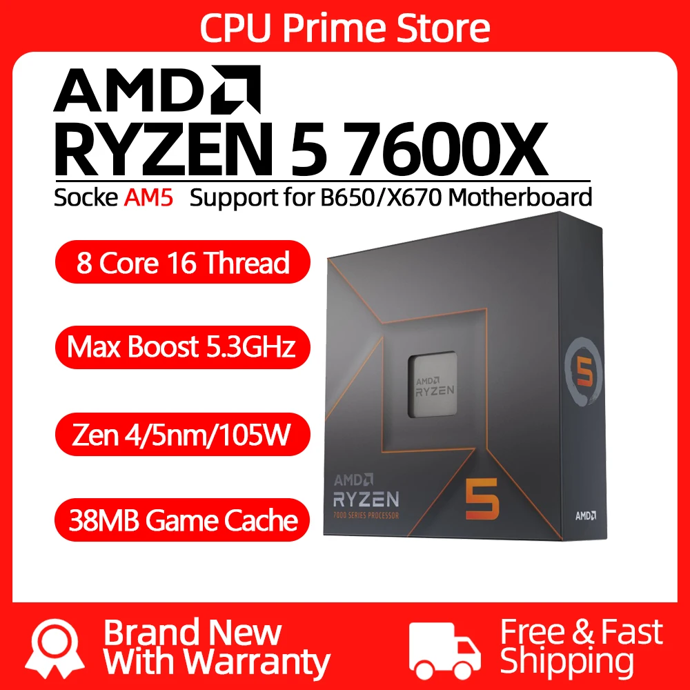 AMD-RYZEN-5-7600X-Box-Version-Brand-New-CPU-Gaming-Processor-AMD-R5 ...